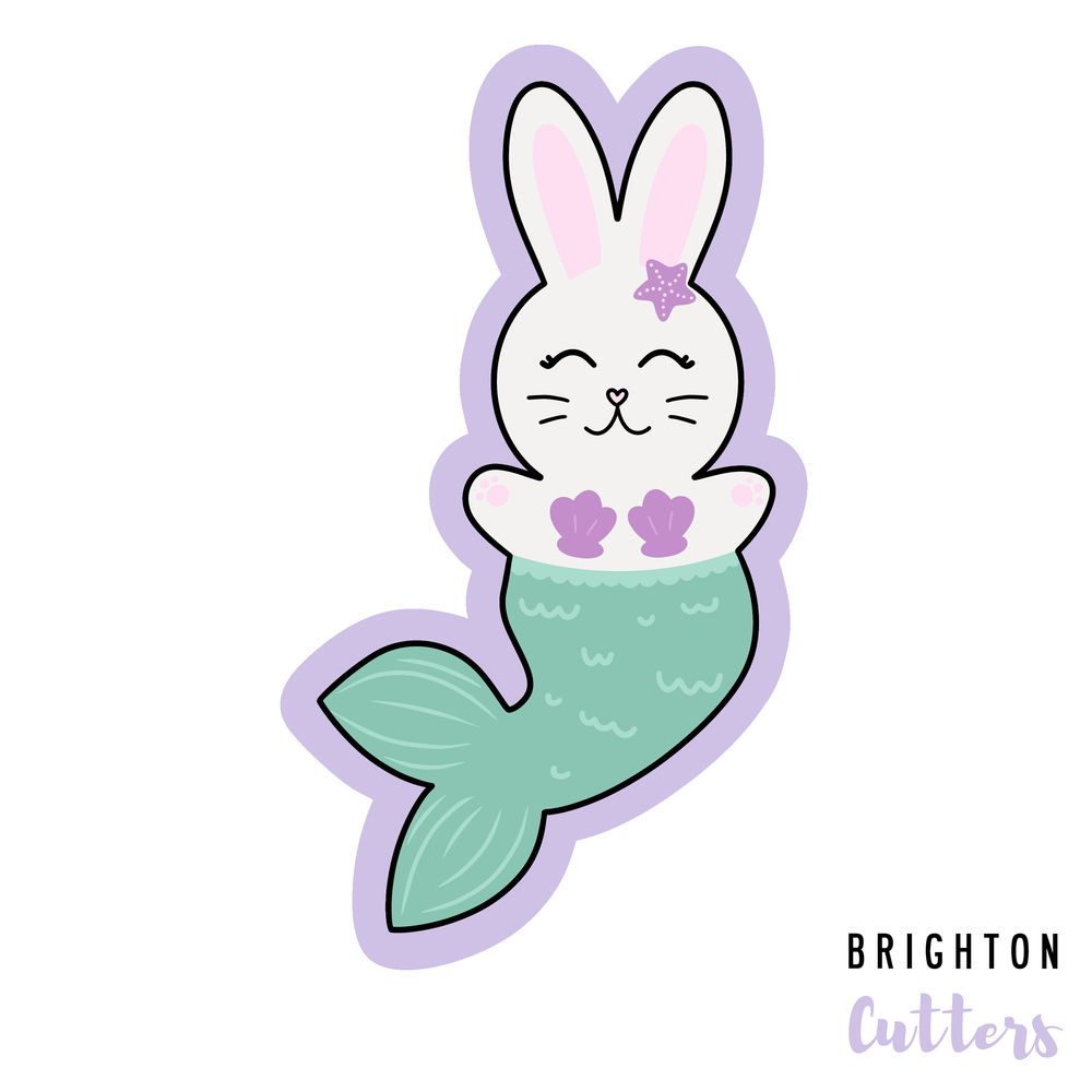 Bunny Mermaid Cookie Cutter | Brighton Cutters LLC