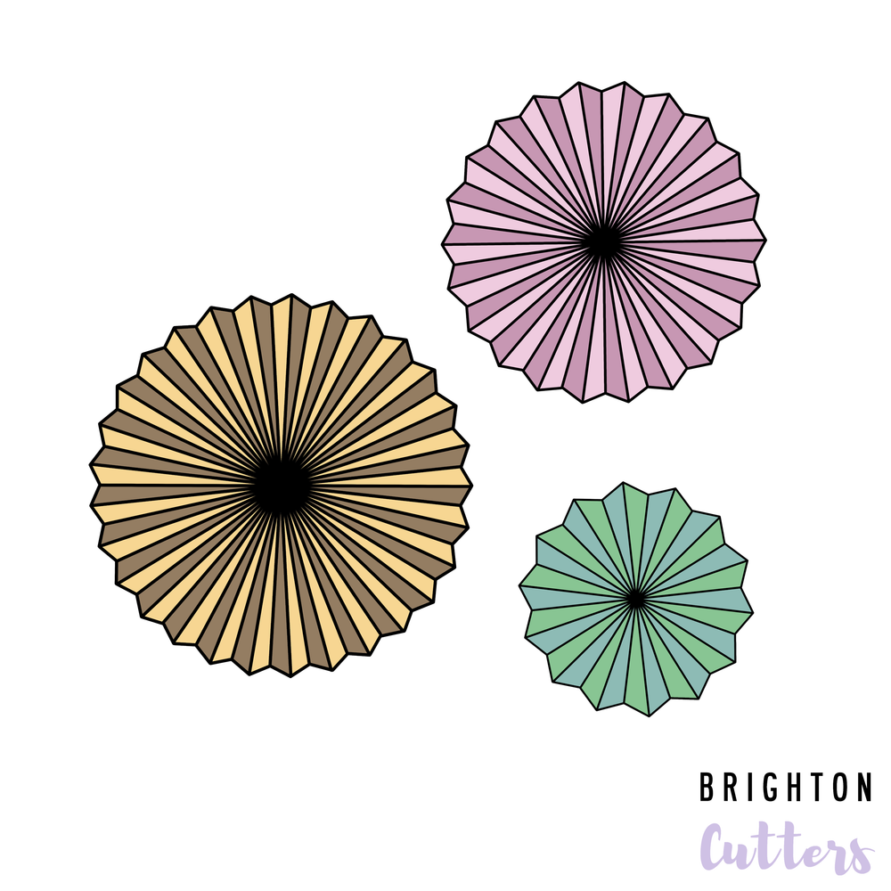 Circle Fans Cookie Cutters | Brighton Cutters LLC