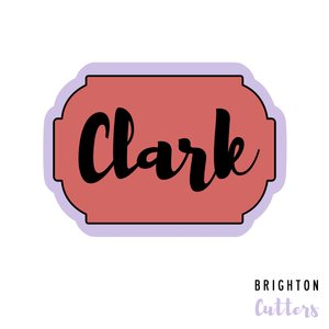 Clark’s Plaque Cookie Cutter | Brighton Cutters LLC