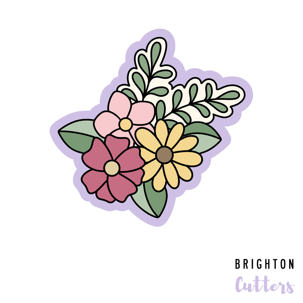 Floral Cluster Cookie Cutter | Brighton Cutters LLC