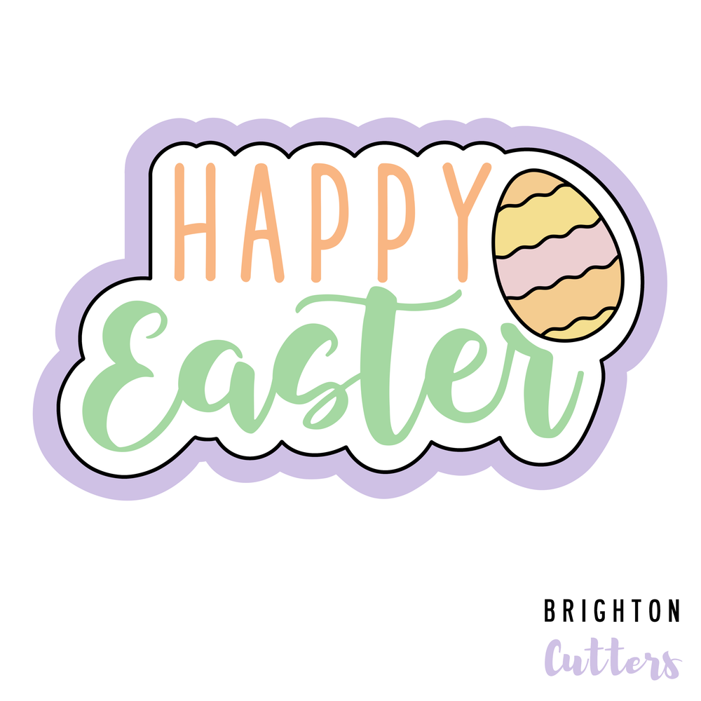 Happy Easter Cookie Cutter | Brighton Cutters LLC