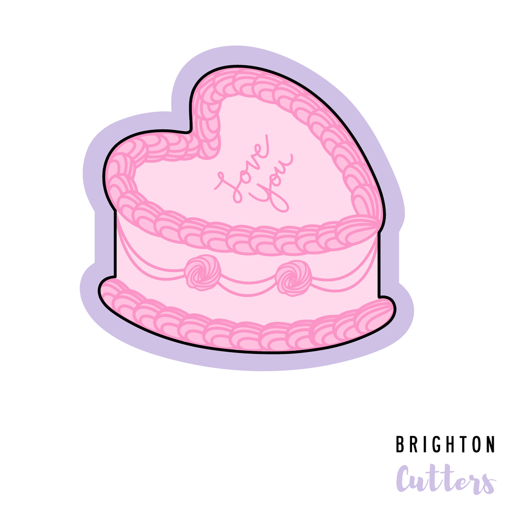 Heart Cake Cookie Cutter | Brighton Cutters LLC