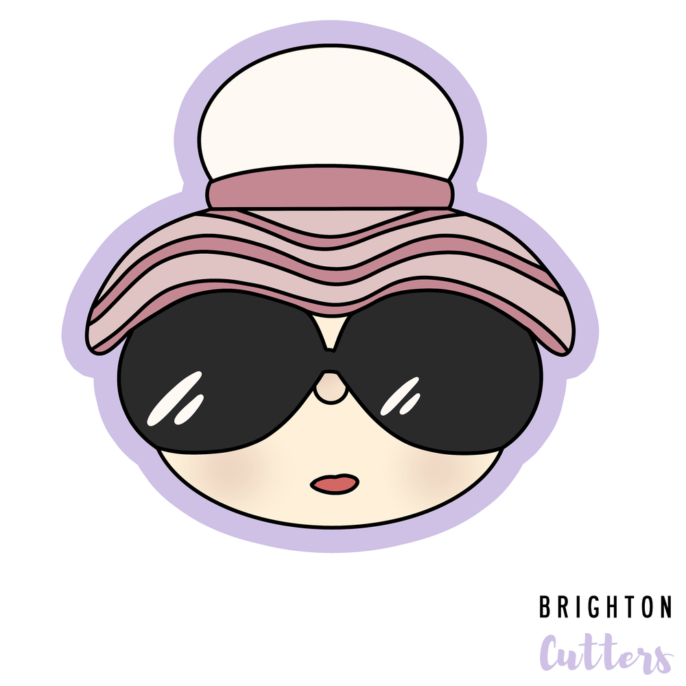 Mrs Claus in Sun Hat Cookie Cutter | Brighton Cutters LLC