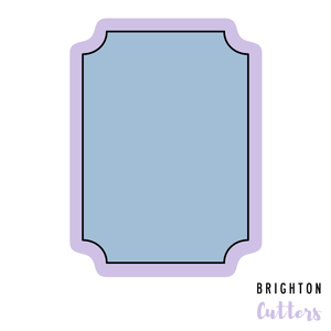Notched Rectangle Plaque Cookie Cutter | Brighton Cutters LLC