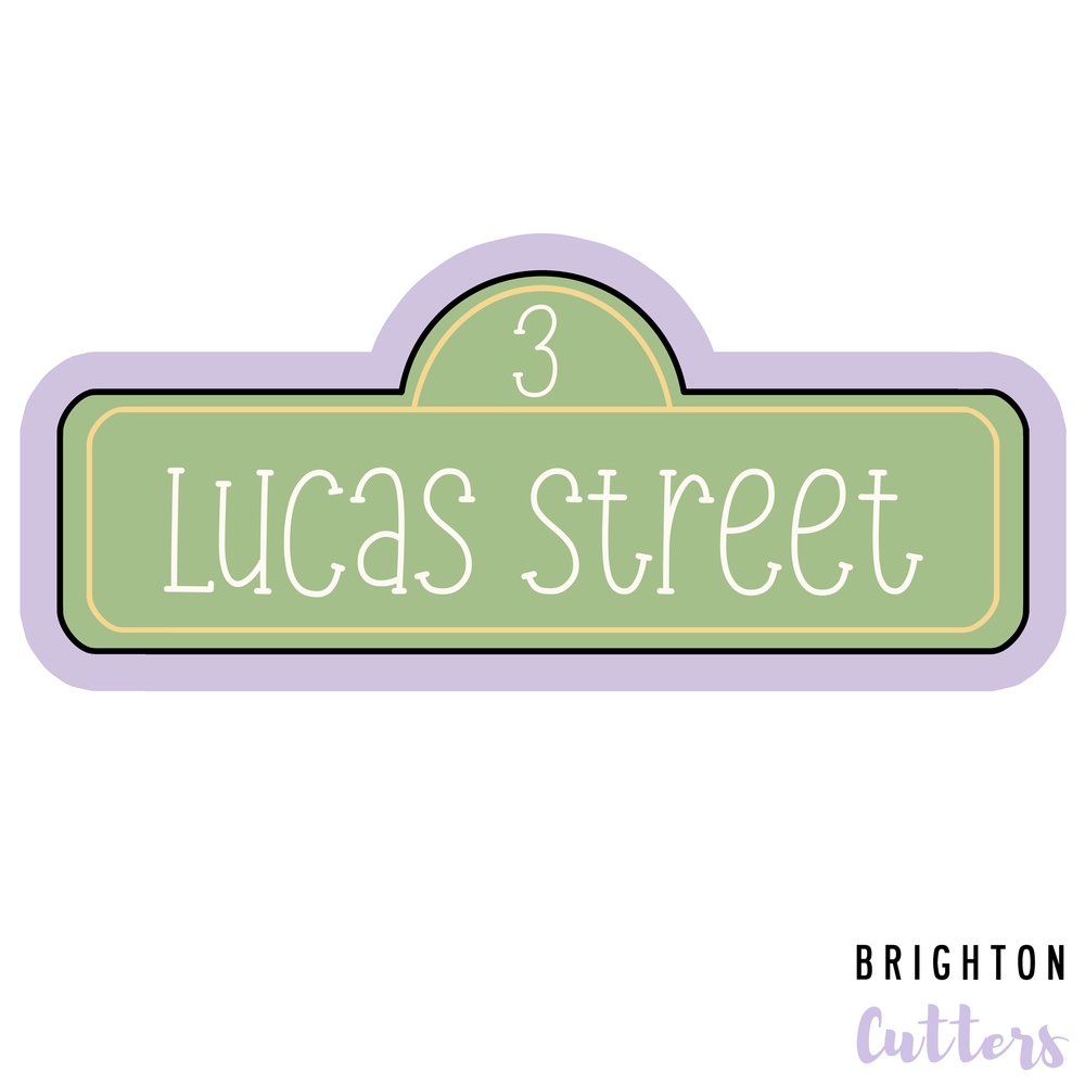 Street Sign Cookie Cutter | Brighton Cutters LLC