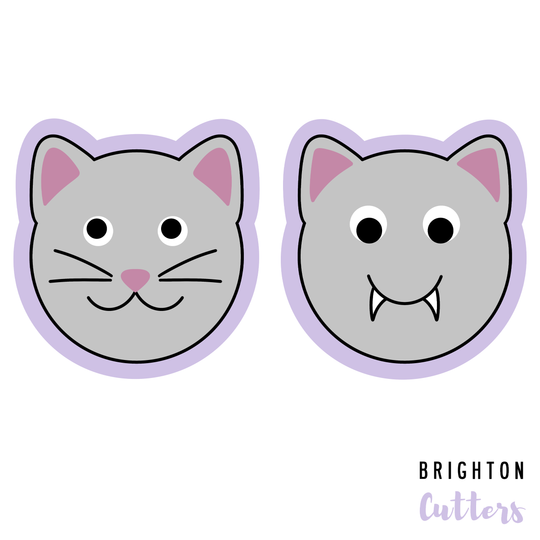 Cat Head / Bat Head Cookie Cutter | Brighton Cutters LLC