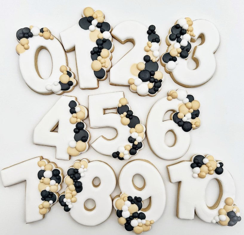 Balloon Garland Number Cookie Cutters | Brighton Cutters LLC